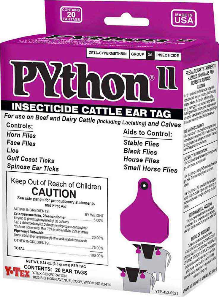 Python II Insecticide Tags : 20ct | Heritage Animal Health