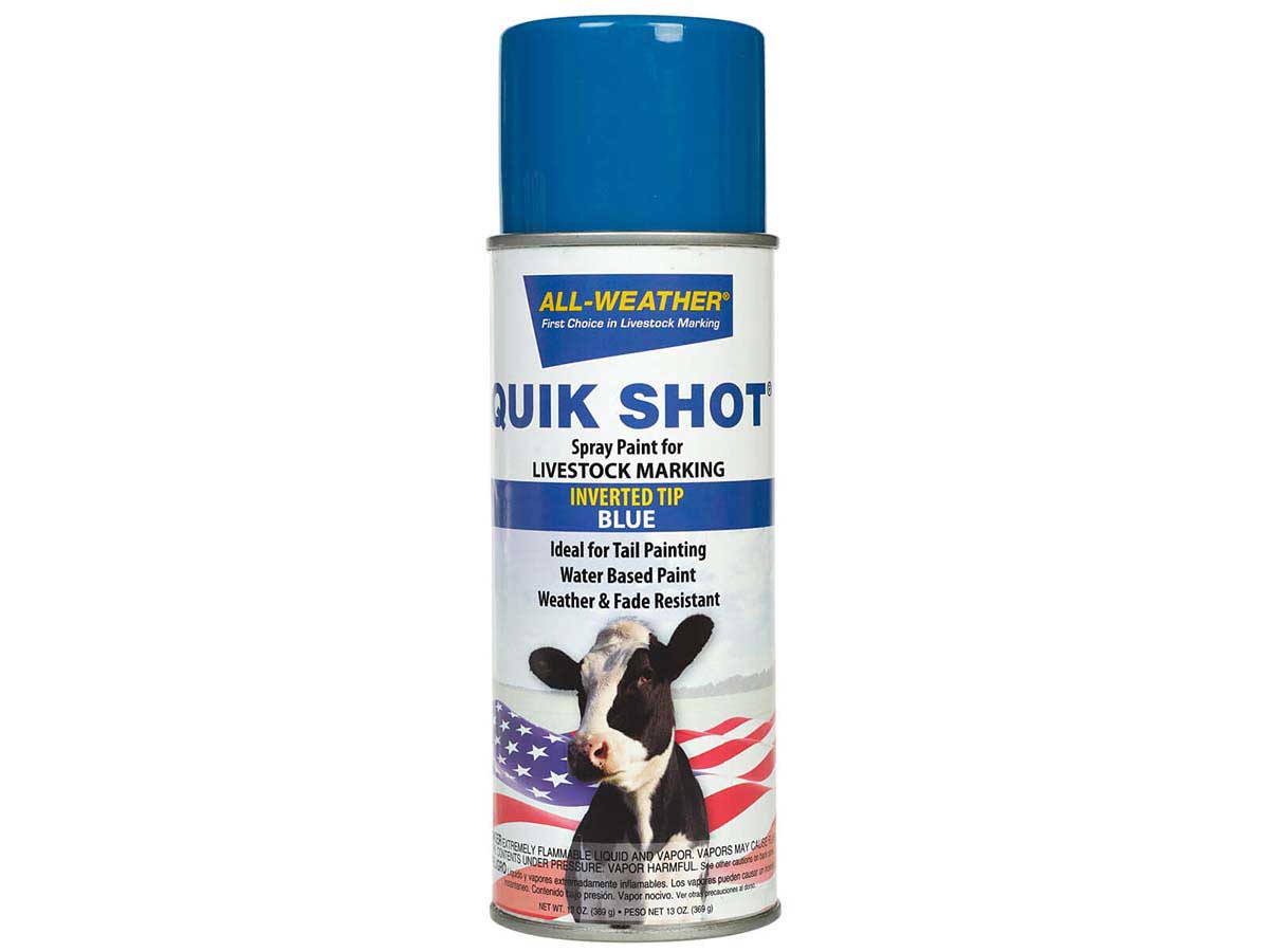 Quik Shot Spray Inverted Tip 12oz : Blue | Heritage Animal Health