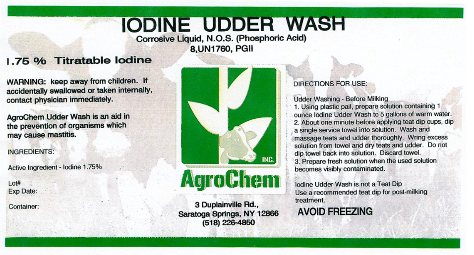 AgroChem Udder Wash 1.75 Iodine Gallon | Heritage Animal Health
