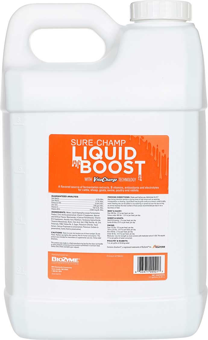 Biozyme Sure Champ Liquid Boost with Vita Charge : 2.5Gal | Heritage ...