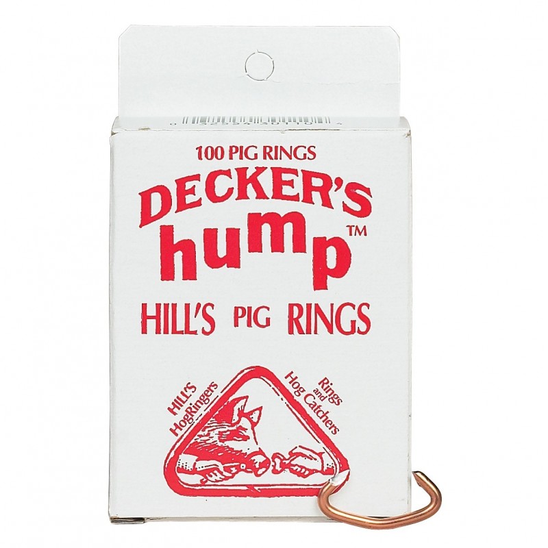 Decker Hill Hump Hog Rings Pig #1 Red : 100ct | Heritage Animal Health