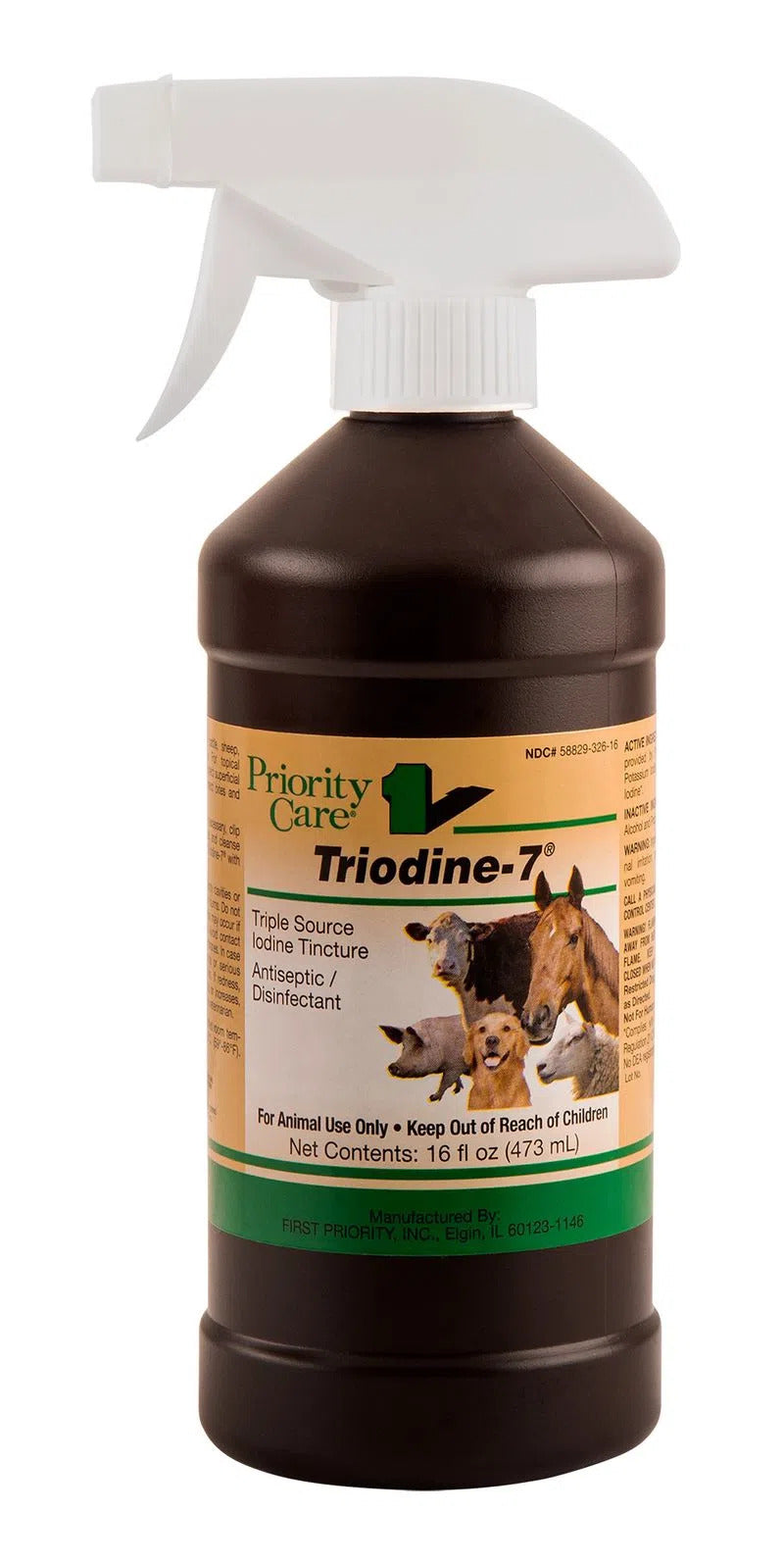 Iodine 7% - Triodine 7with Sprayer : 16oz | Heritage Animal Health