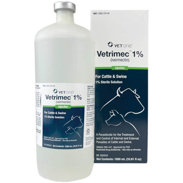Vetricmec/Ivermax Ivermectin Injectable 1% : 1000ml | Heritage Animal ...